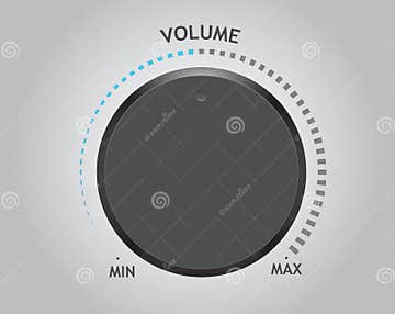 Vector volume dial stock illustration. Illustration of metal - 21177503