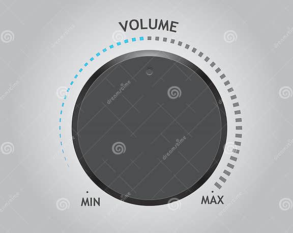 Vector volume dial stock illustration. Illustration of metal - 21177503