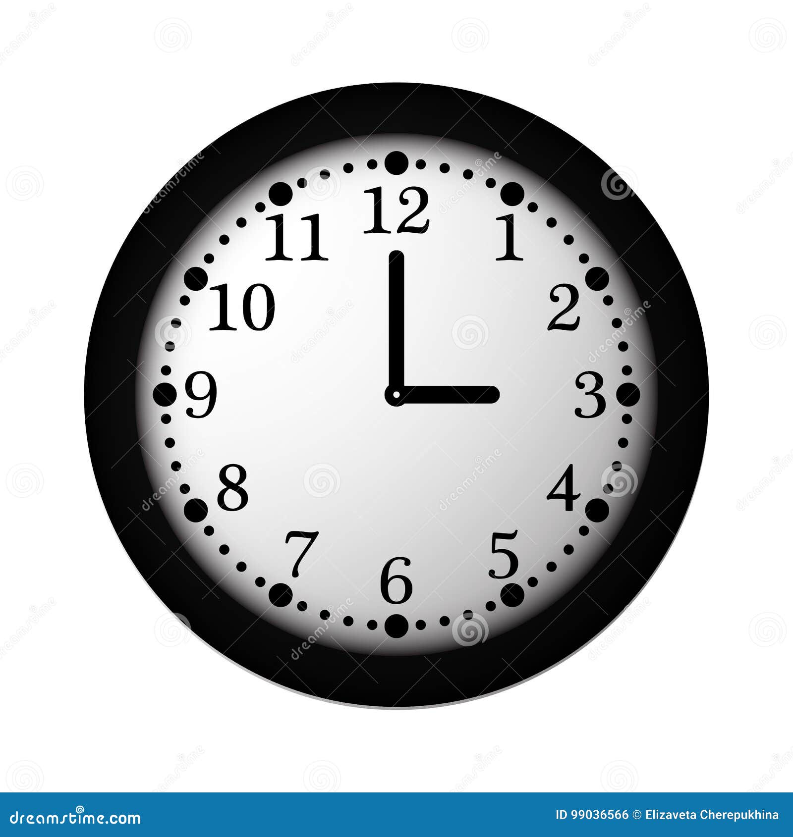 Vector Volume Office Clock with Arrows Stock Vector - Illustration of ...