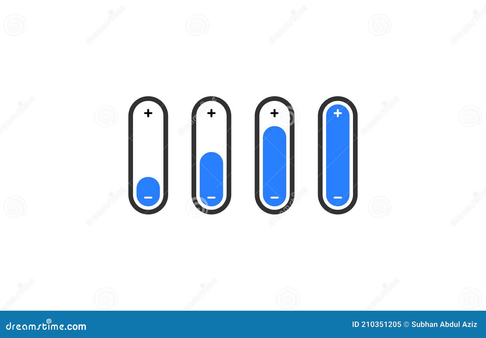 Vector of Volume Slider Level Indicator Bar Icon Template Stock Vector ...