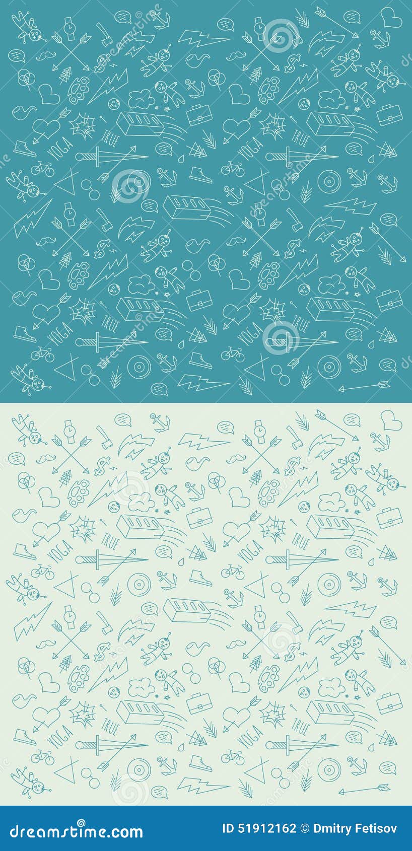 Vector voodoo pattern stock vector. Illustration of doodle - 51912162