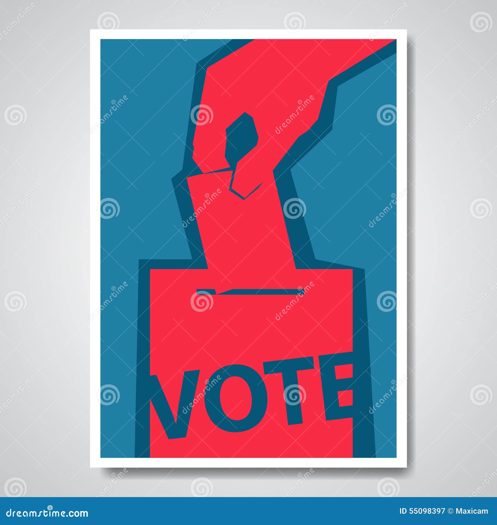 Vector Vote Election Cover Design Stock Vector - Illustration of ballot ...