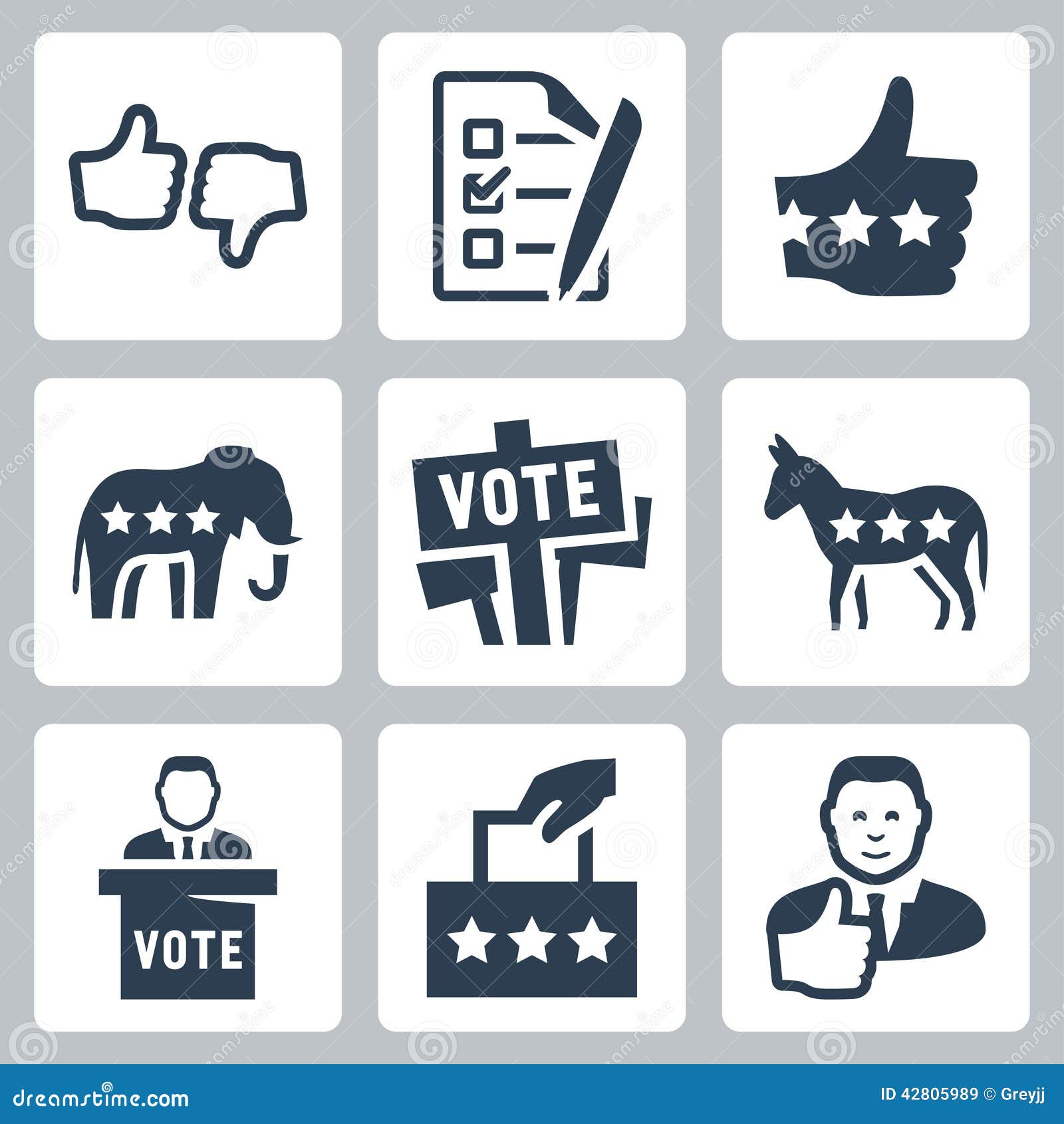 Vector Voting and Politics Icons Editorial Stock Image - Illustration ...