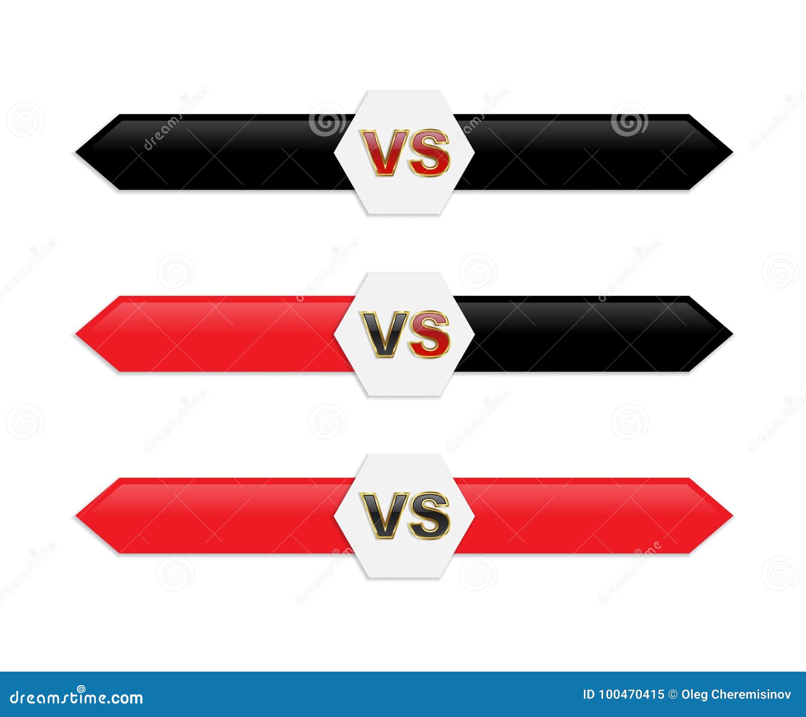 Black and Red Isolated Versus Logo. Vector VS Icon. Stock Vector ...