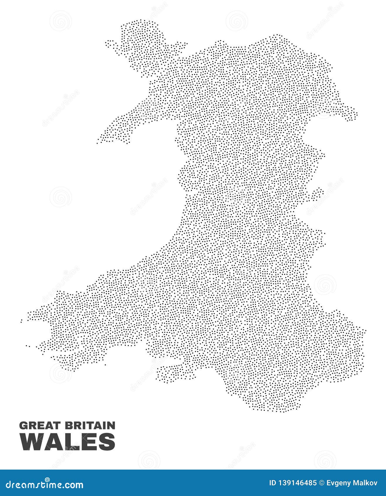 Vector Wales Map of Points stock vector. Illustration of pattern ...