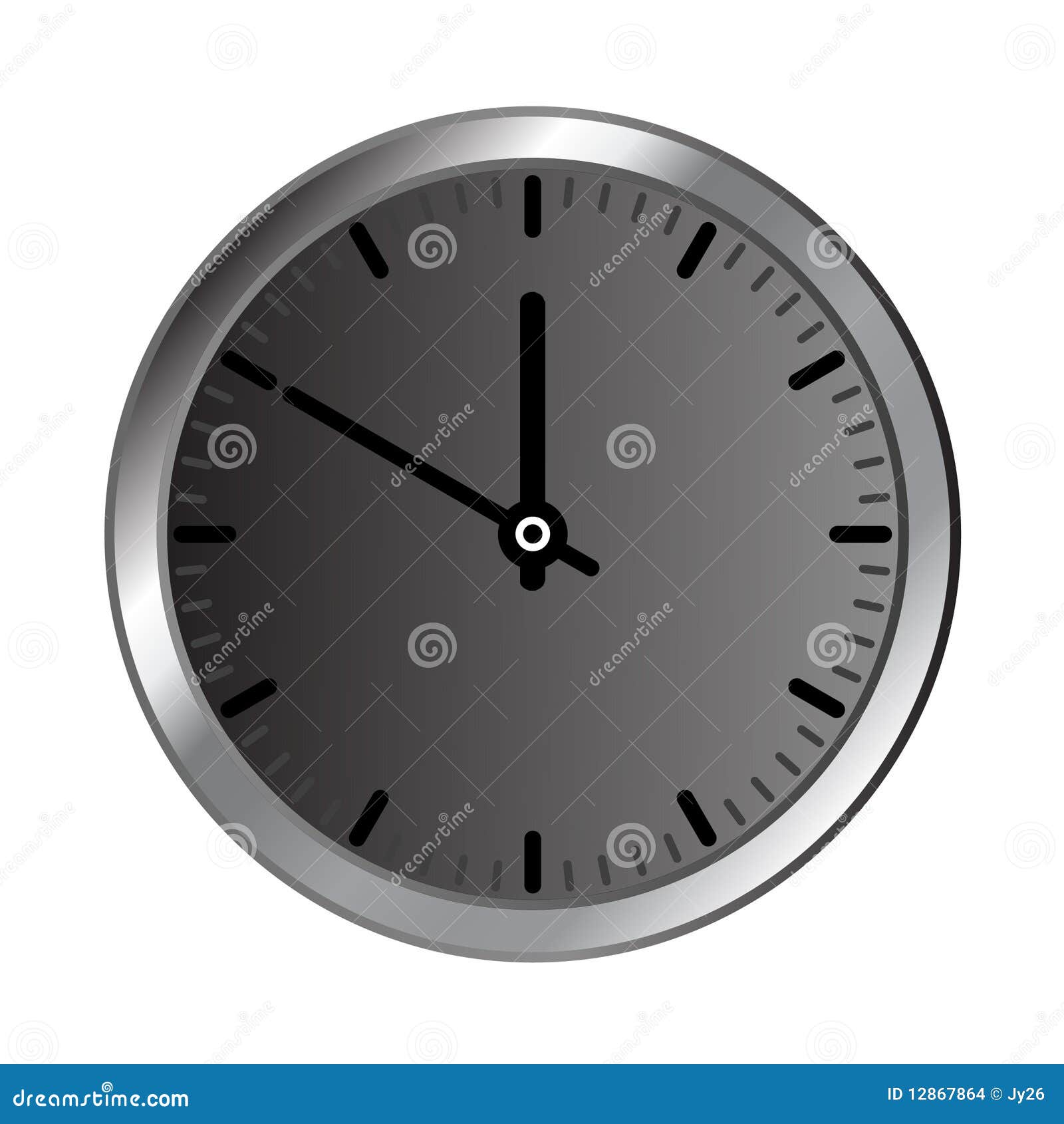 Vector wall clock stock vector. Illustration of needle - 12867864