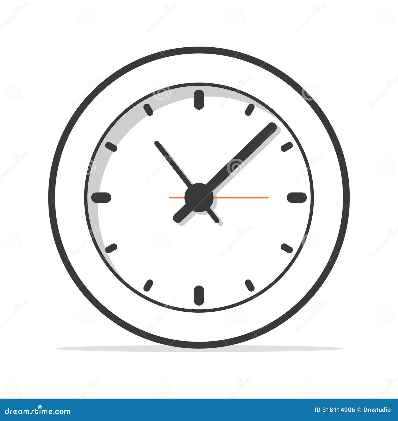 Vector Wall Clock Face without Numbers Stock Vector - Illustration of ...