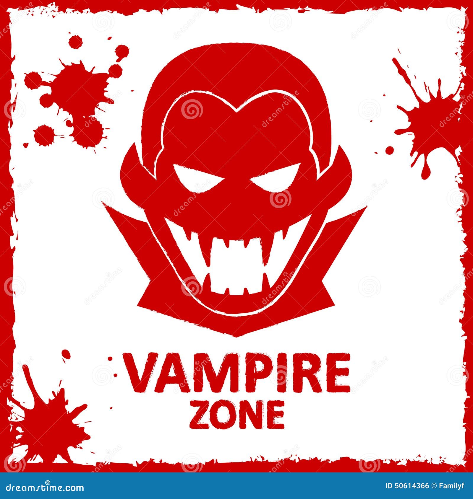 Vampire Zone Warning Sign Grunge Yellow And Black Stock Photography ...