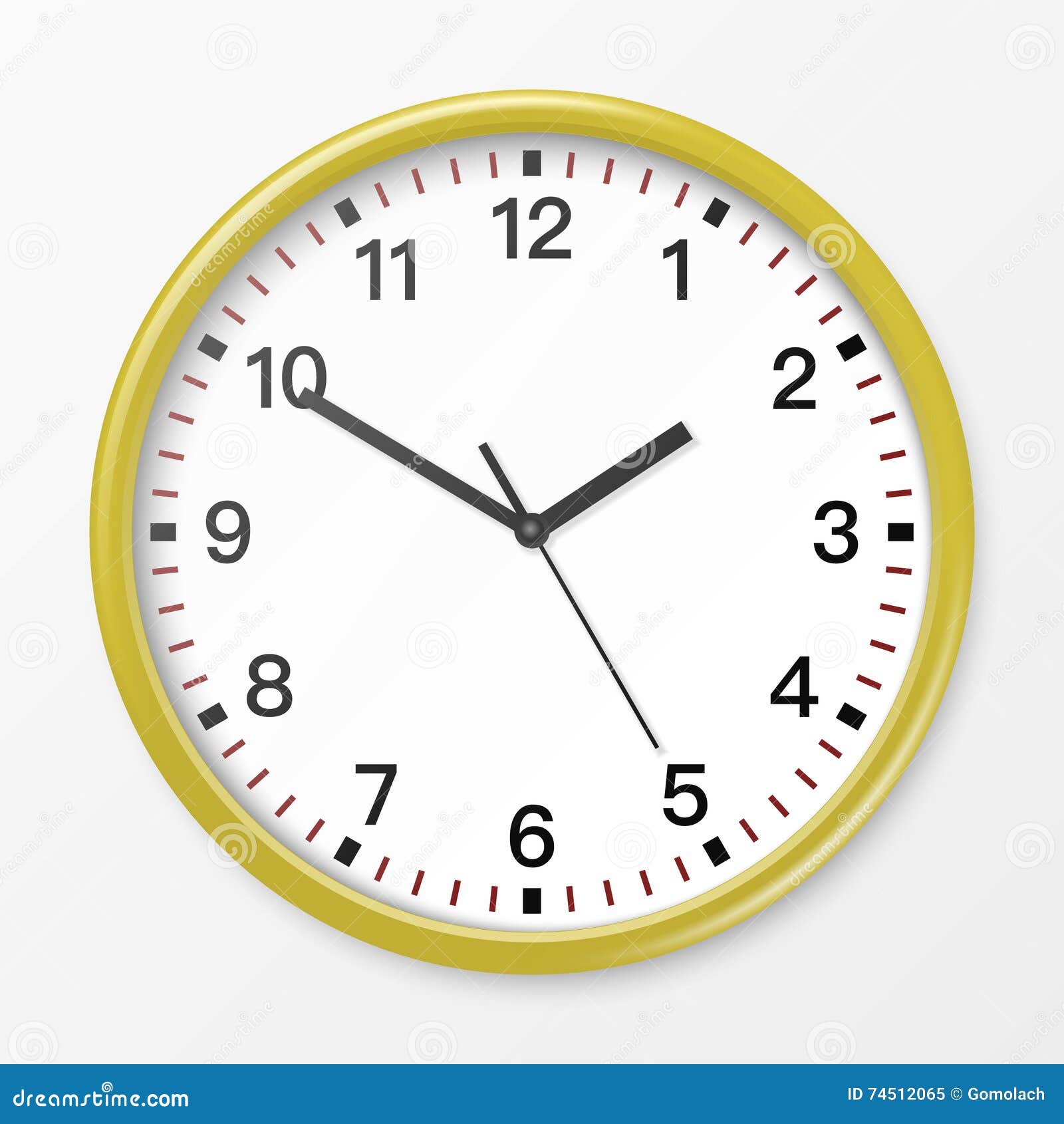 Vector wall office clock. stock vector. Illustration of clockwork ...