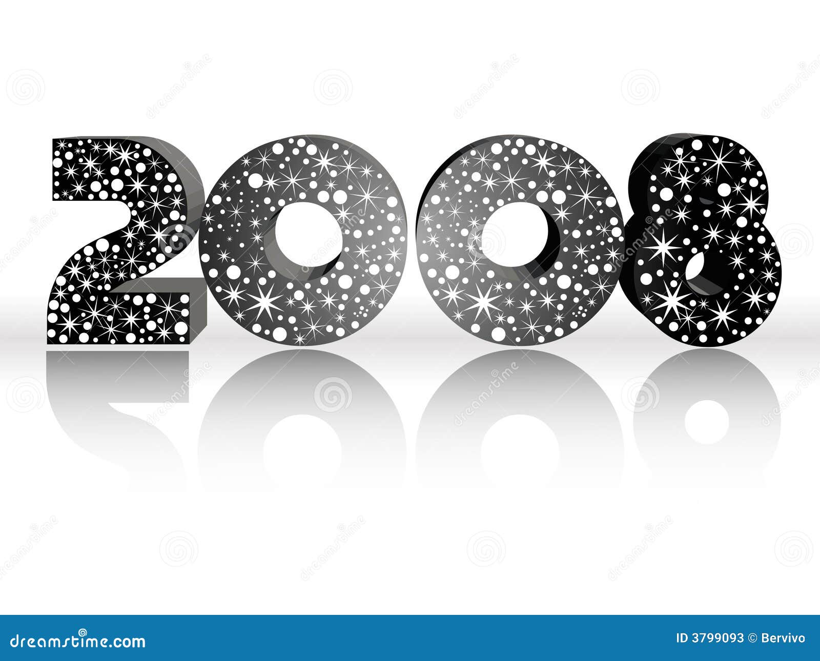 Vector Wallpaper of Year 2008 with Stars Background Stock Illustration ...