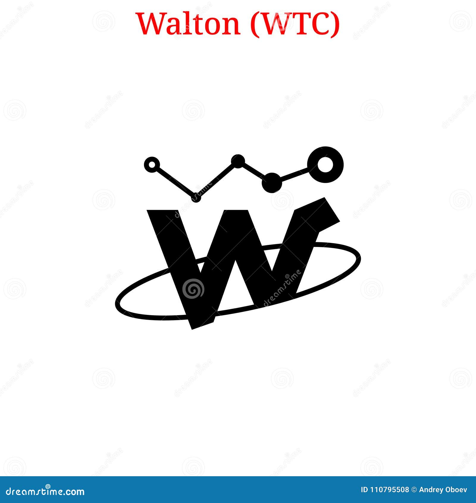 Vector Walton WTC logo stock vector. Illustration of bitcoin - 110795508