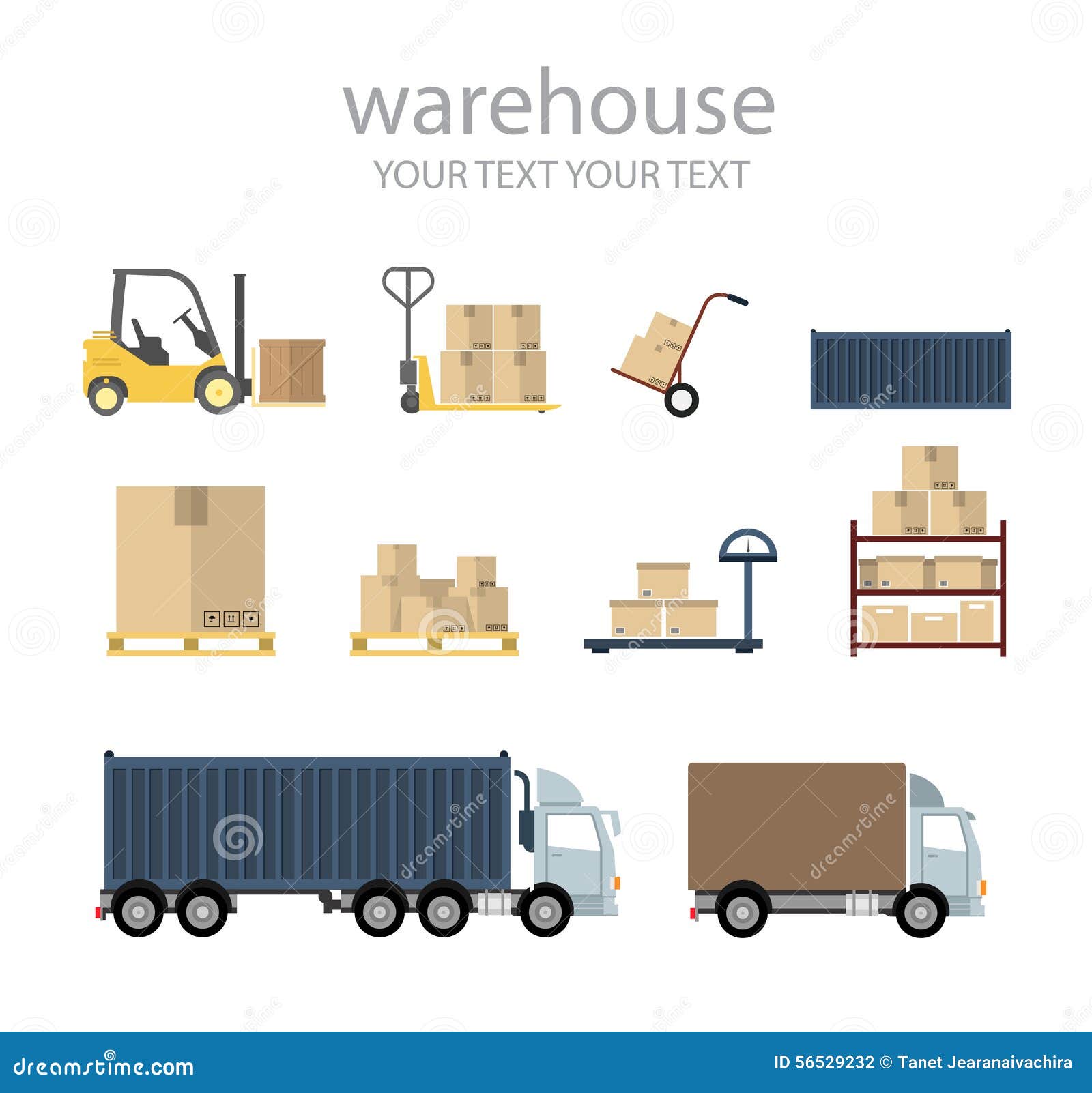 Vector warehouse stock vector. Illustration of architecture - 56529232