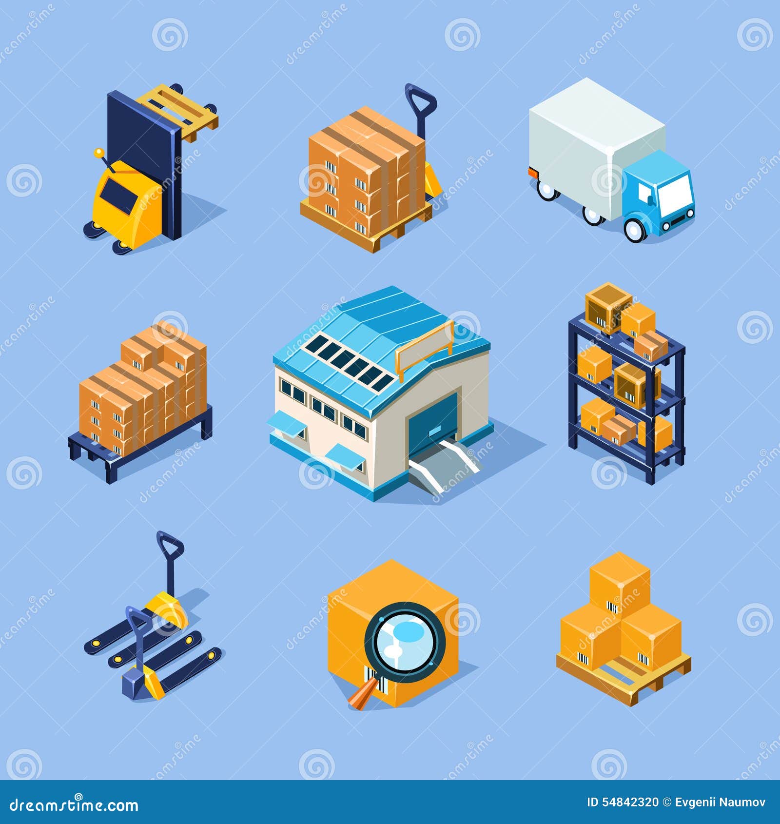 Vector Warehouse Equipment stock vector. Illustration of industry ...