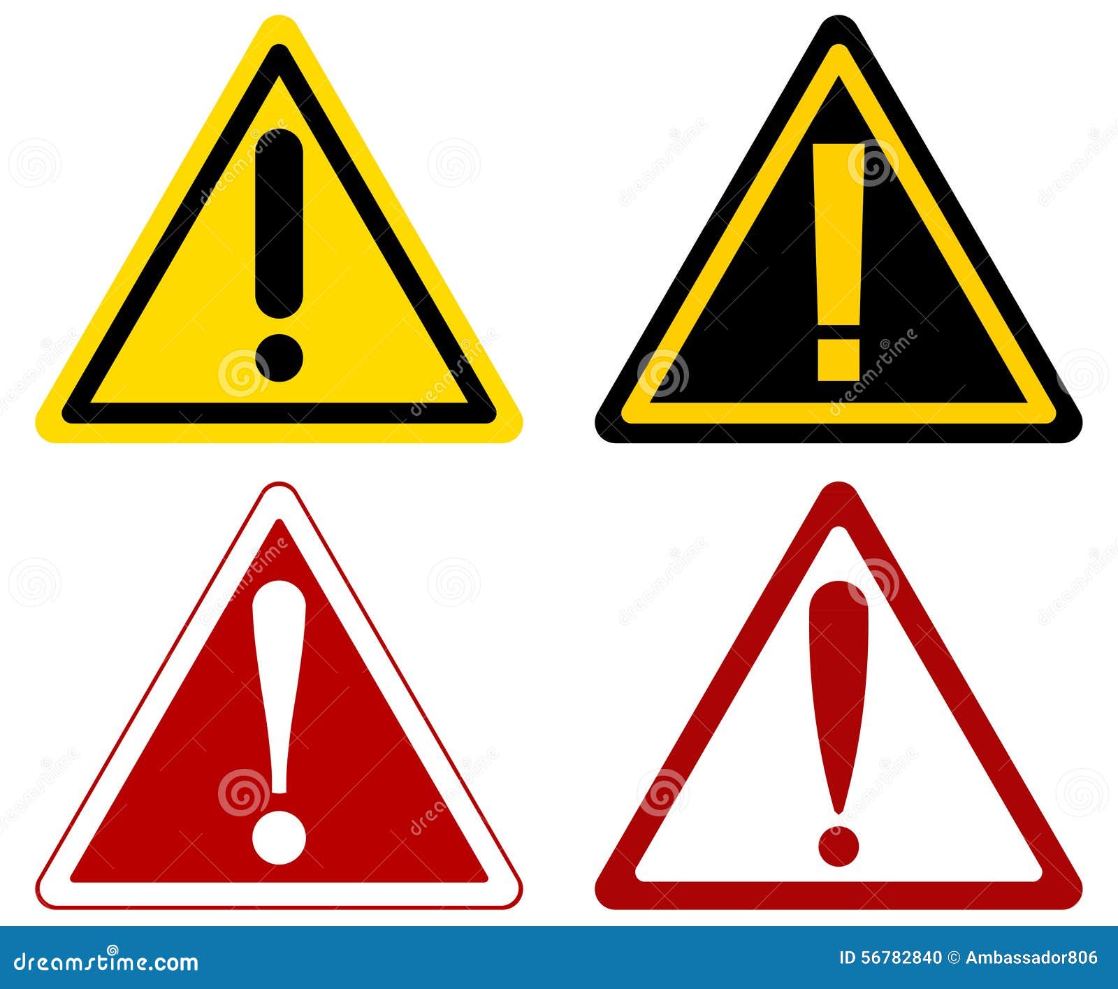 Vector Warning Attention Signs | CartoonDealer.com #56782840