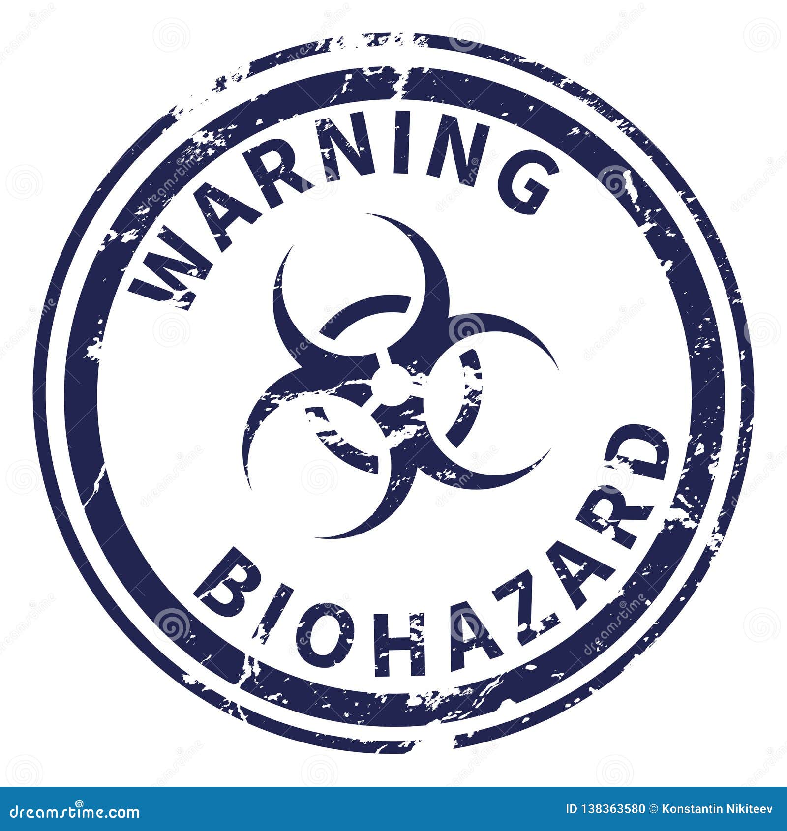 Vector Warning Stamp - Biohazard Stock Vector - Illustration of ...