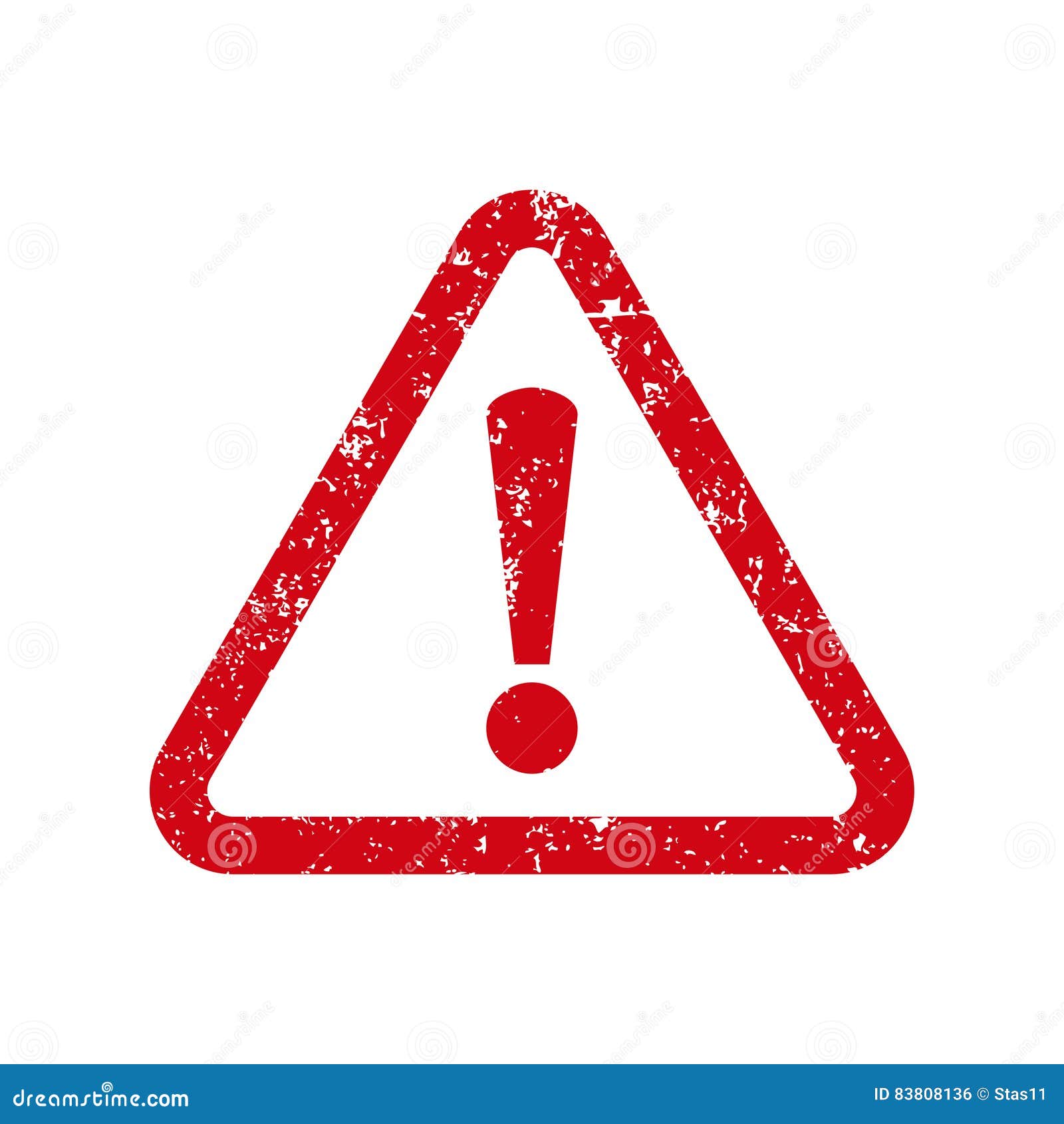 Vector Warning Stamp. Exclamation Point Stock Illustration ...