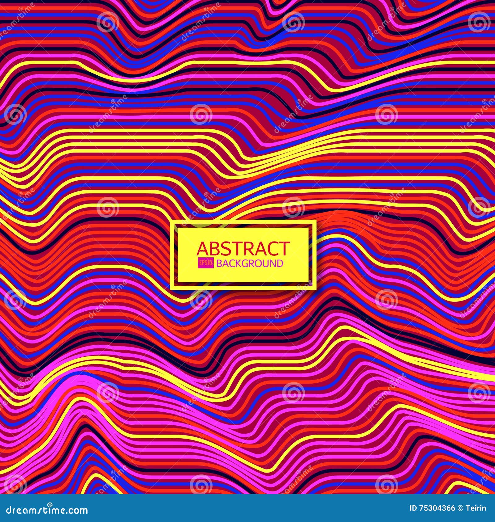 Vector Warped Lines Background.Colorful Abstract Stripes Vector ...