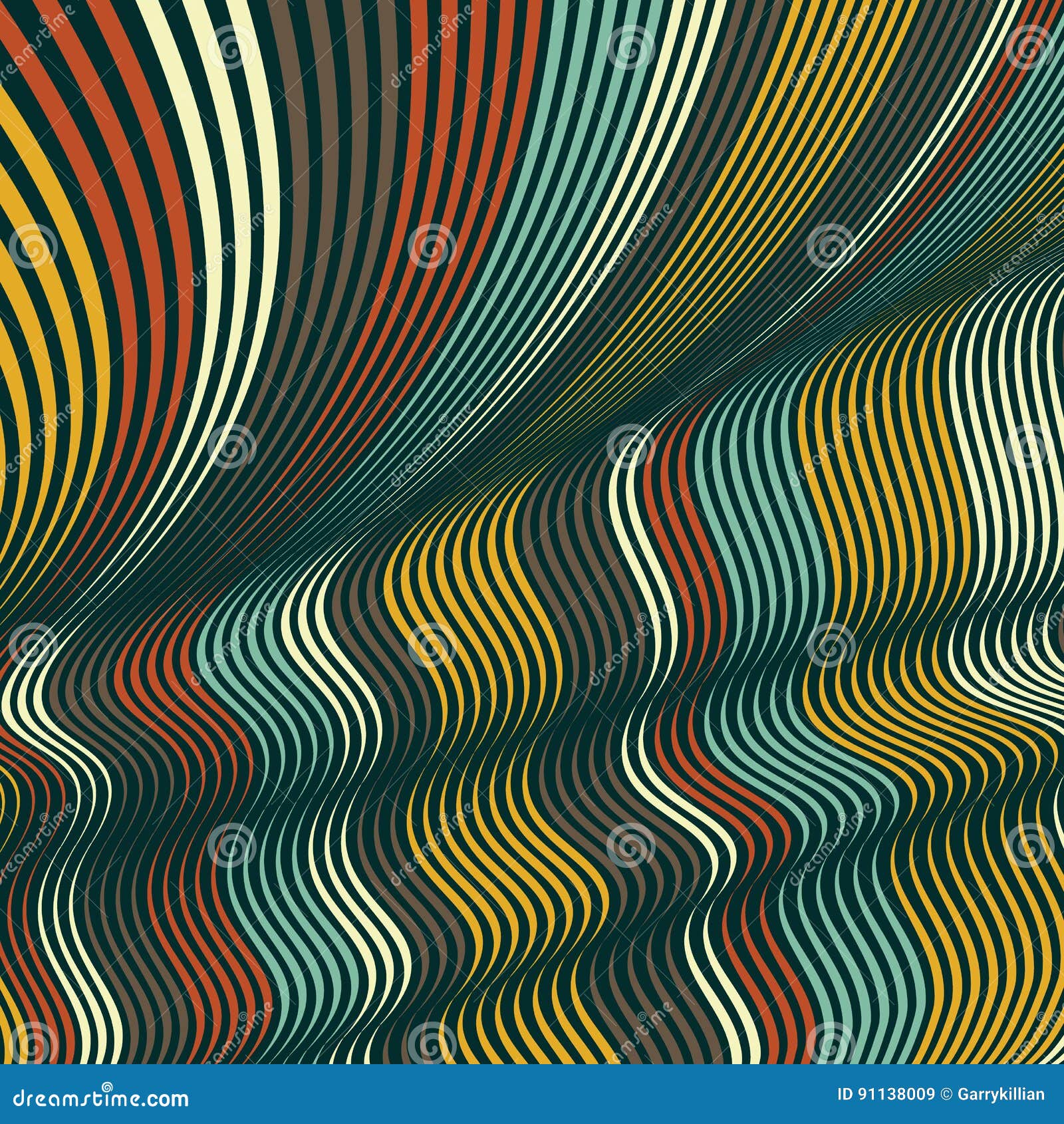 Vector Warped Lines Background. Flexible Stripes Twisted As Silk ...