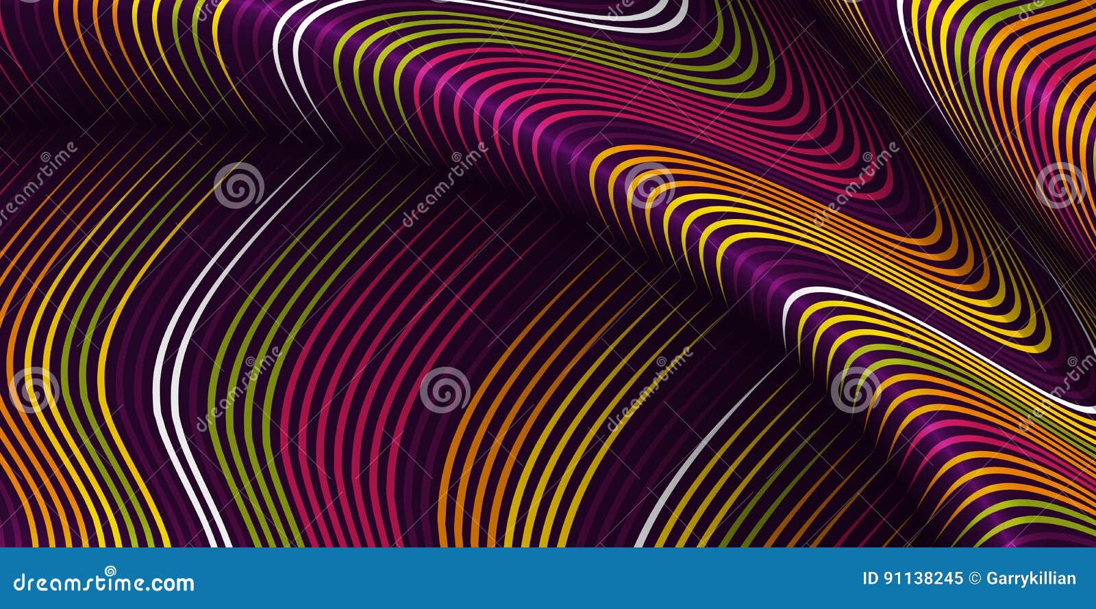 Vector Warped Lines Background. Flexible Stripes Twisted As Silk ...