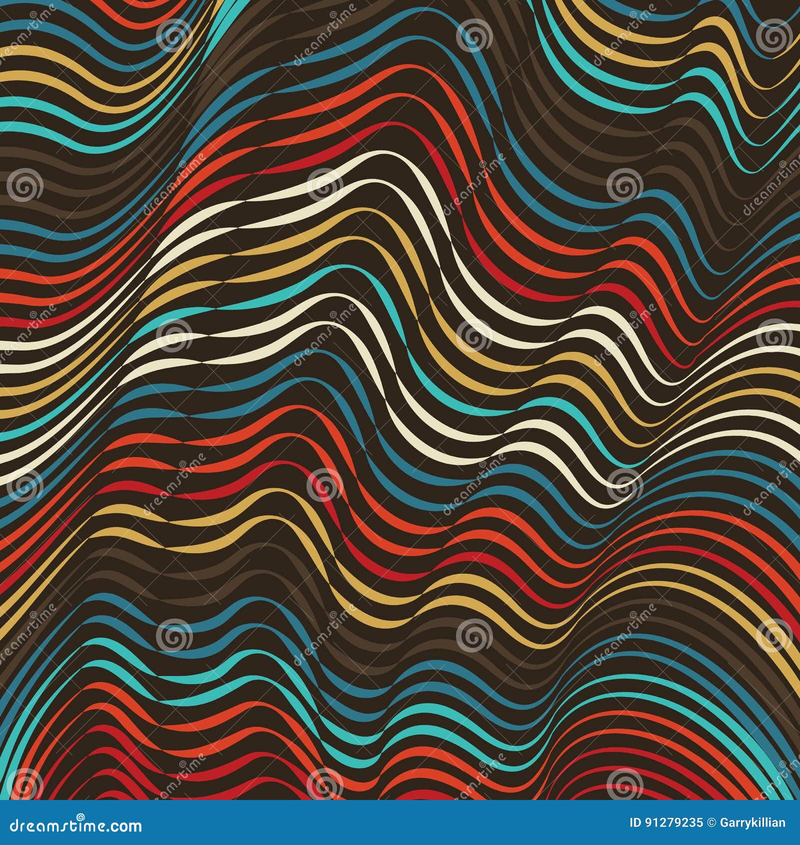 Vector Warped Lines Background. Flexible Stripes Twisted As Silk ...
