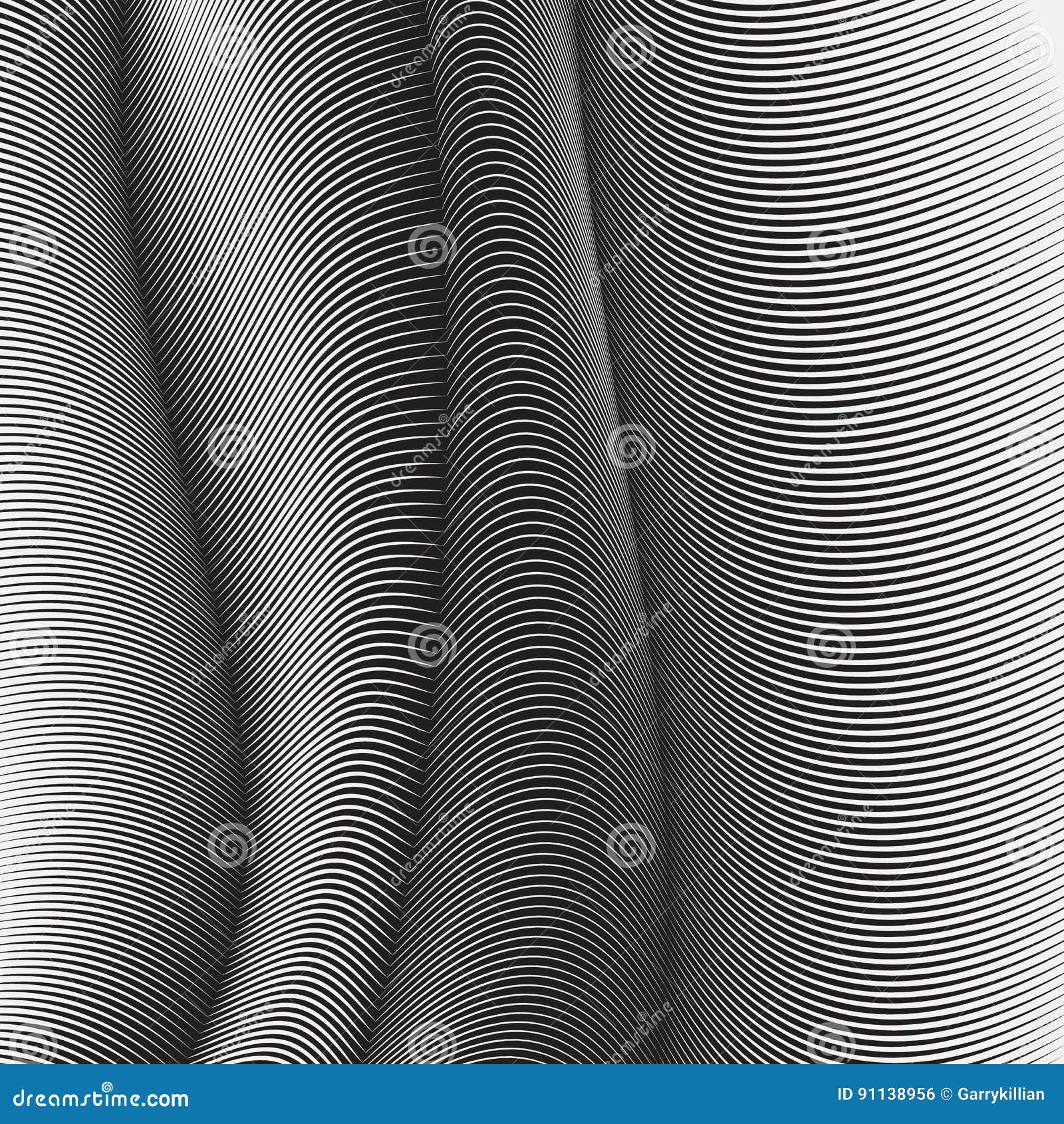 Vector Warped Lines Background. Flexible Stripes Twisted As Silk ...