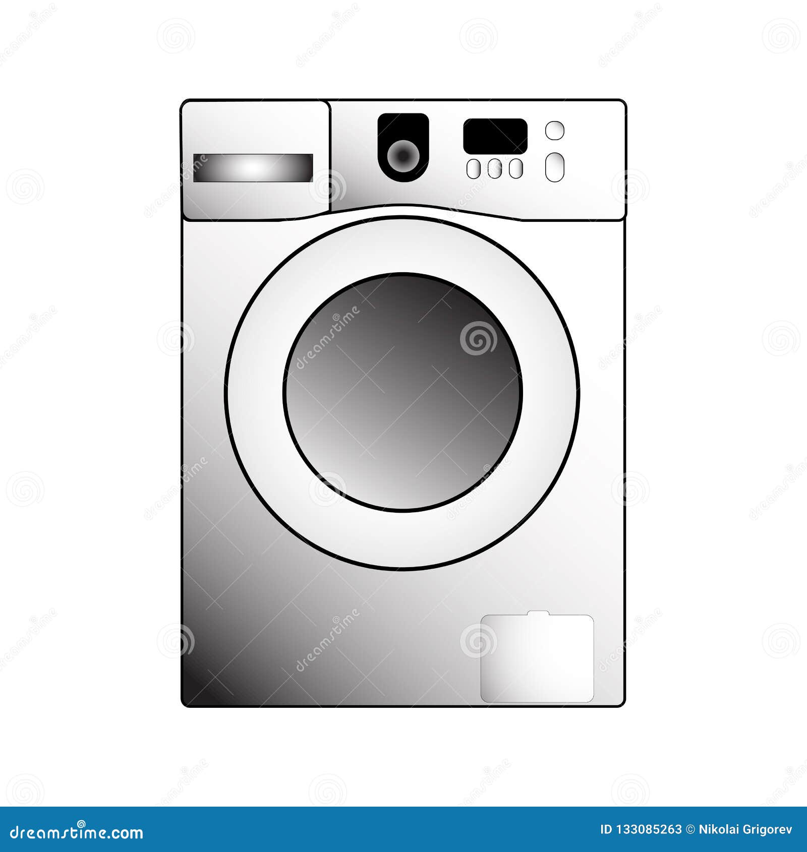 Vector Washing Machine Illustration on a White Background Stock Vector ...