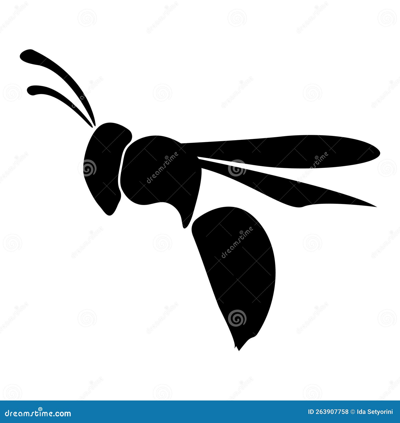 Wasp Logo Vector Outline Silhouette Art Icon | CartoonDealer.com #304746078