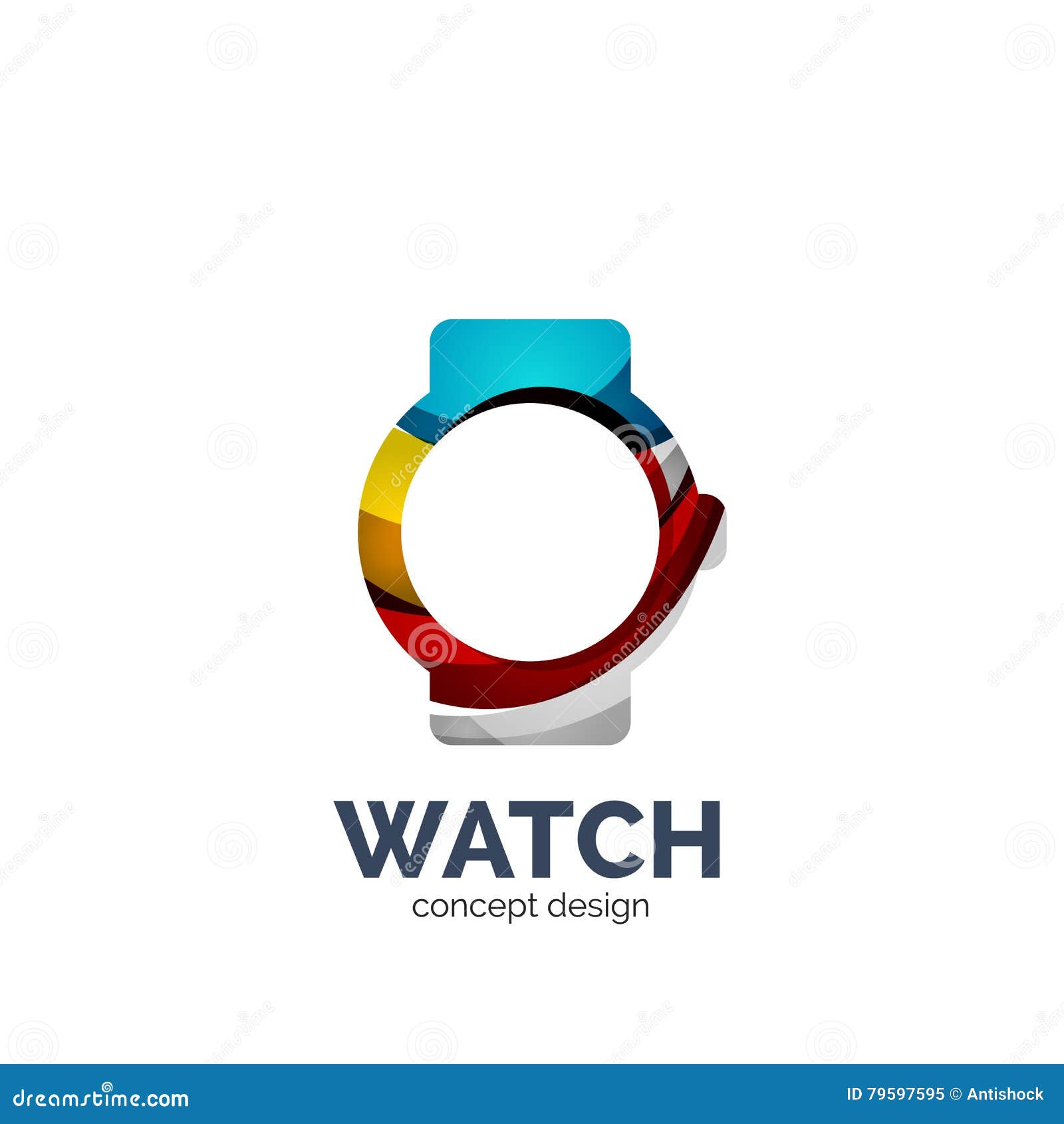 Watch Logo Design Isolated On White Background Logo Design Vector ...