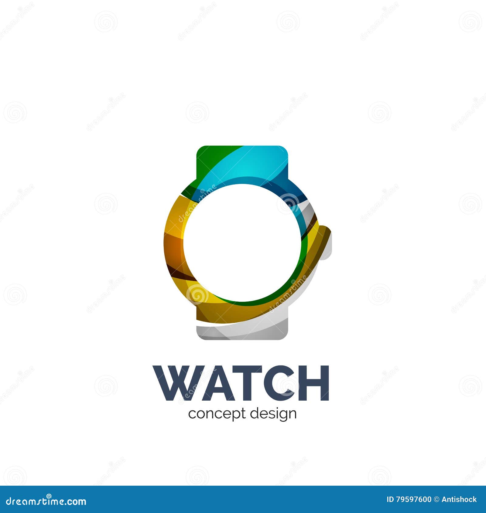 Vector watch logo stock vector. Illustration of business - 79597600