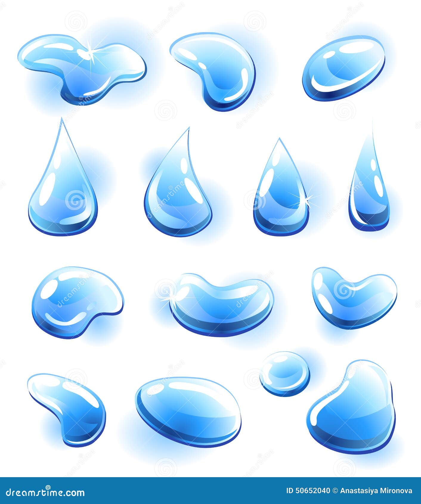 Vector water drops stock vector. Illustration of river - 50652040