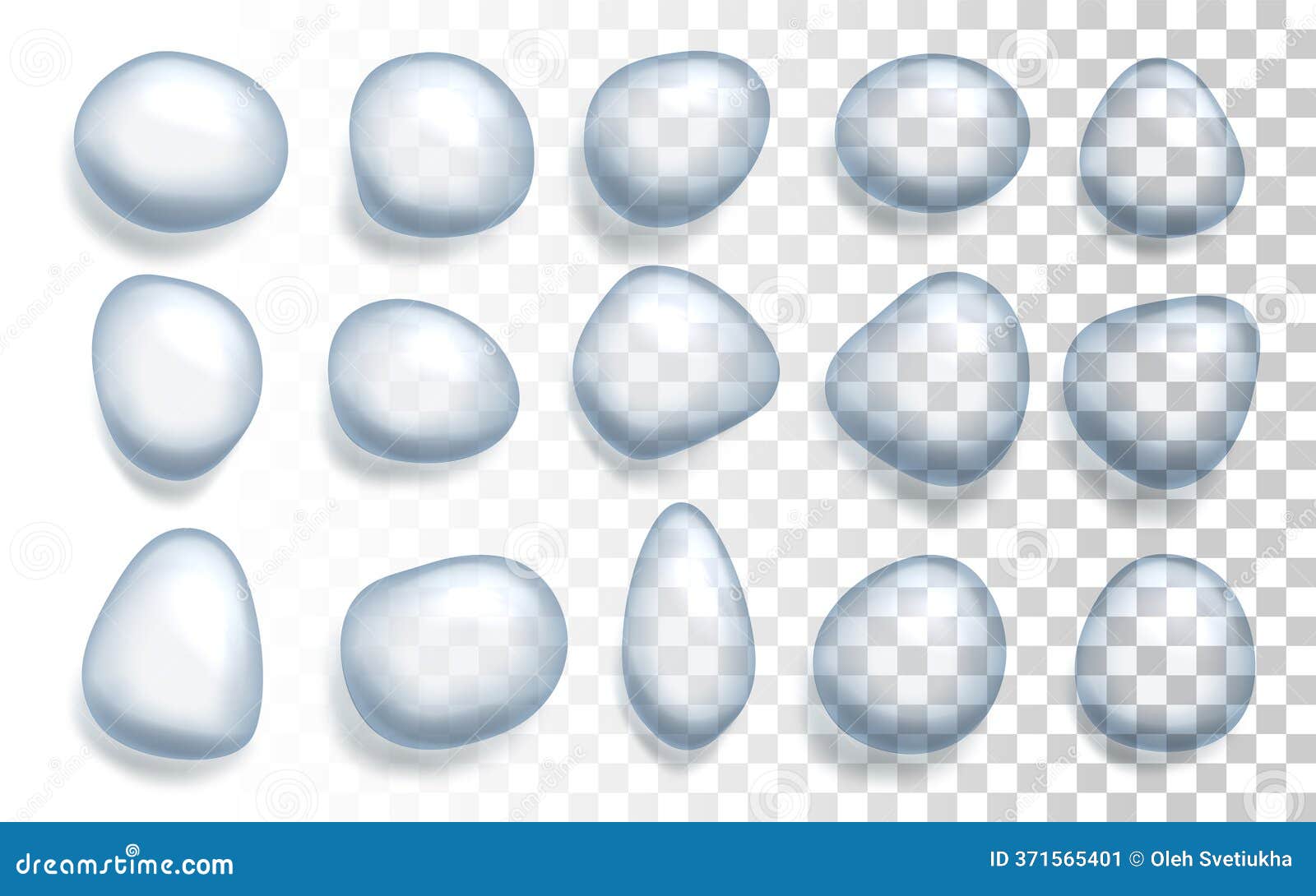 Rain Transparent Template On Transparent Background. Realistic Vector ...