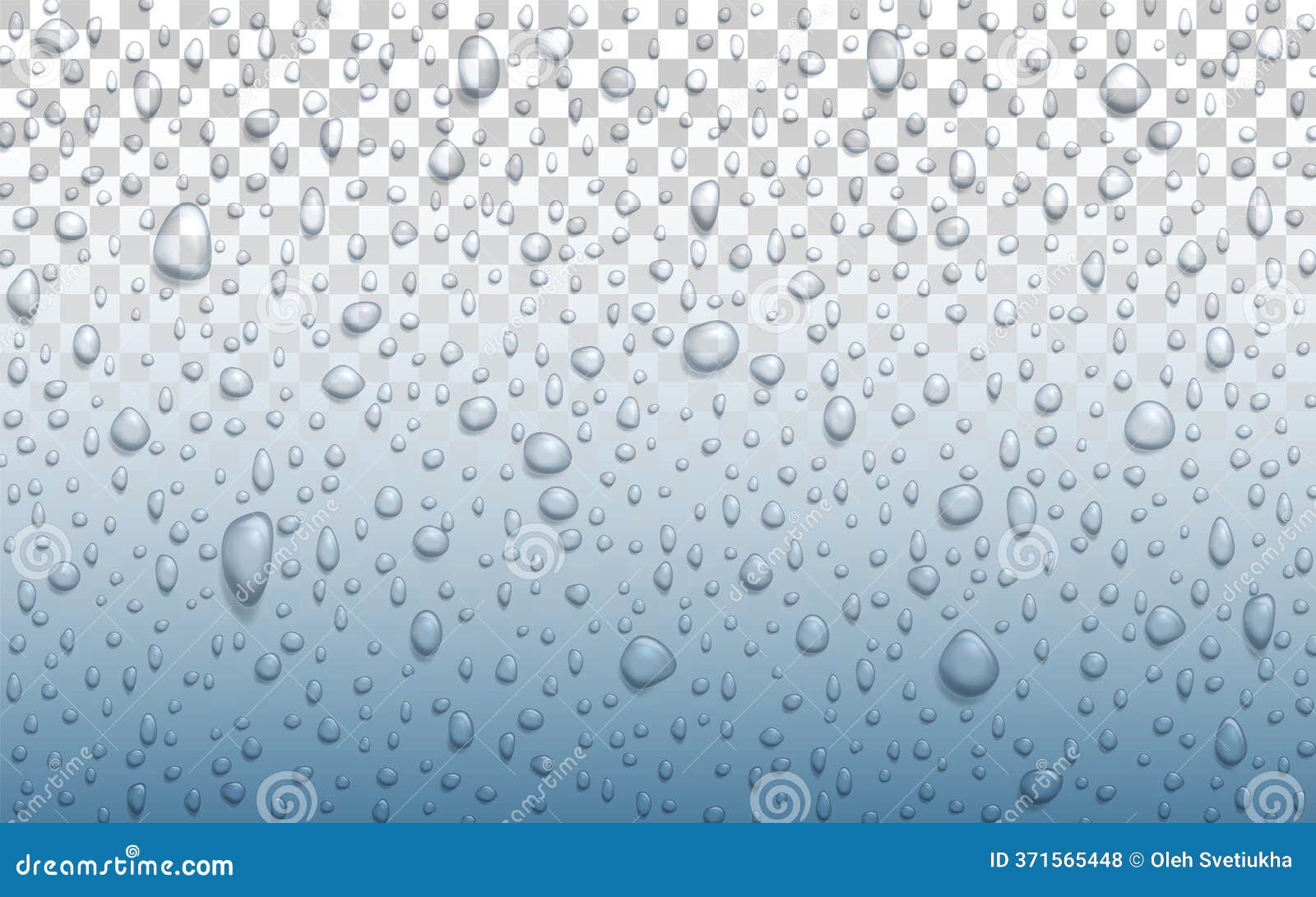 Rain Transparent Template On Transparent Background. Realistic Vector ...