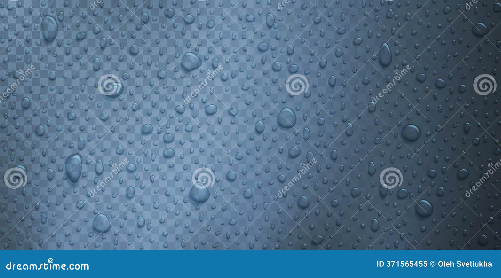 Rain Transparent Template On Transparent Background. Realistic Vector ...