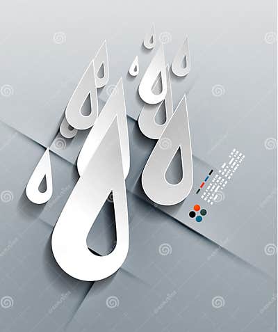 Vector Water Drops Paper Modern Design Stock Vector - Illustration of ...