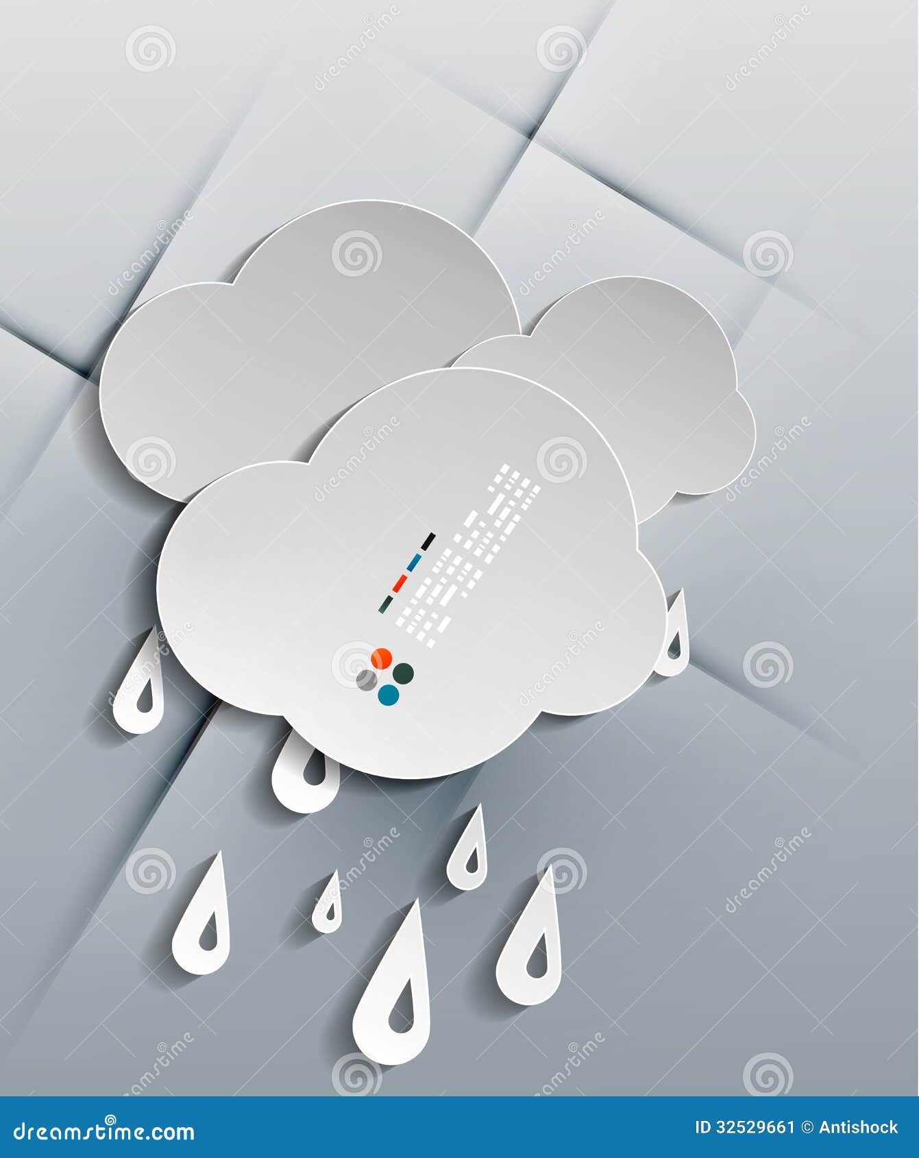 Vector Water Drops Paper Modern Design Stock Vector - Illustration of ...