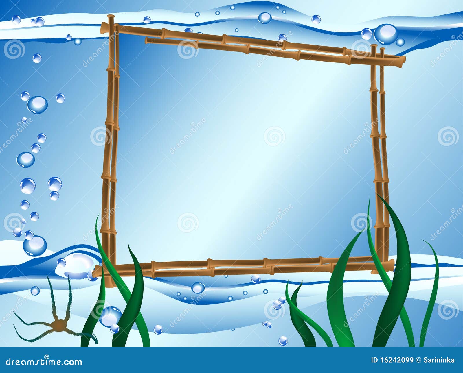 Vector water frame stock vector. Illustration of wavy - 16242099