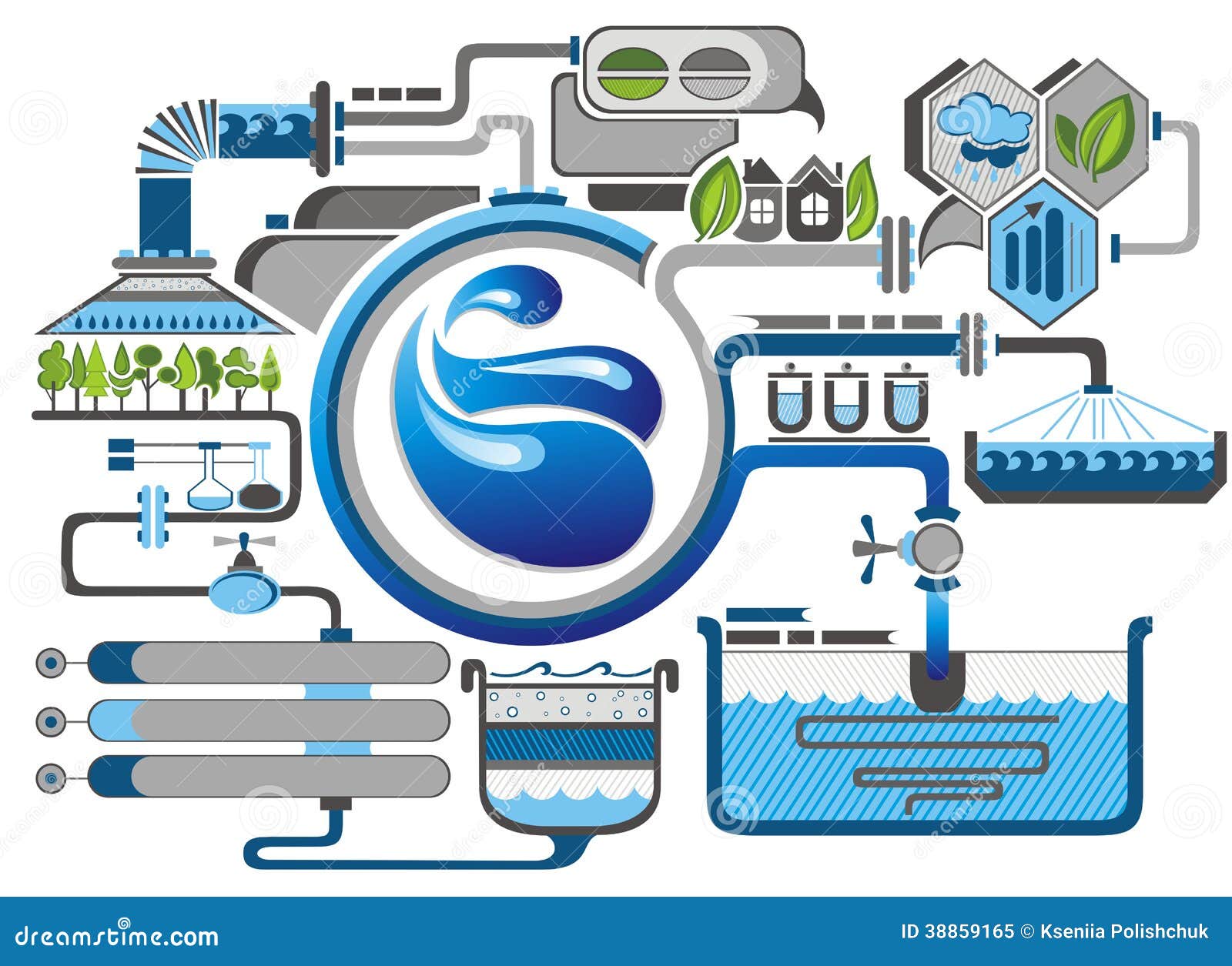 Vector water infographics stock vector. Illustration of education ...