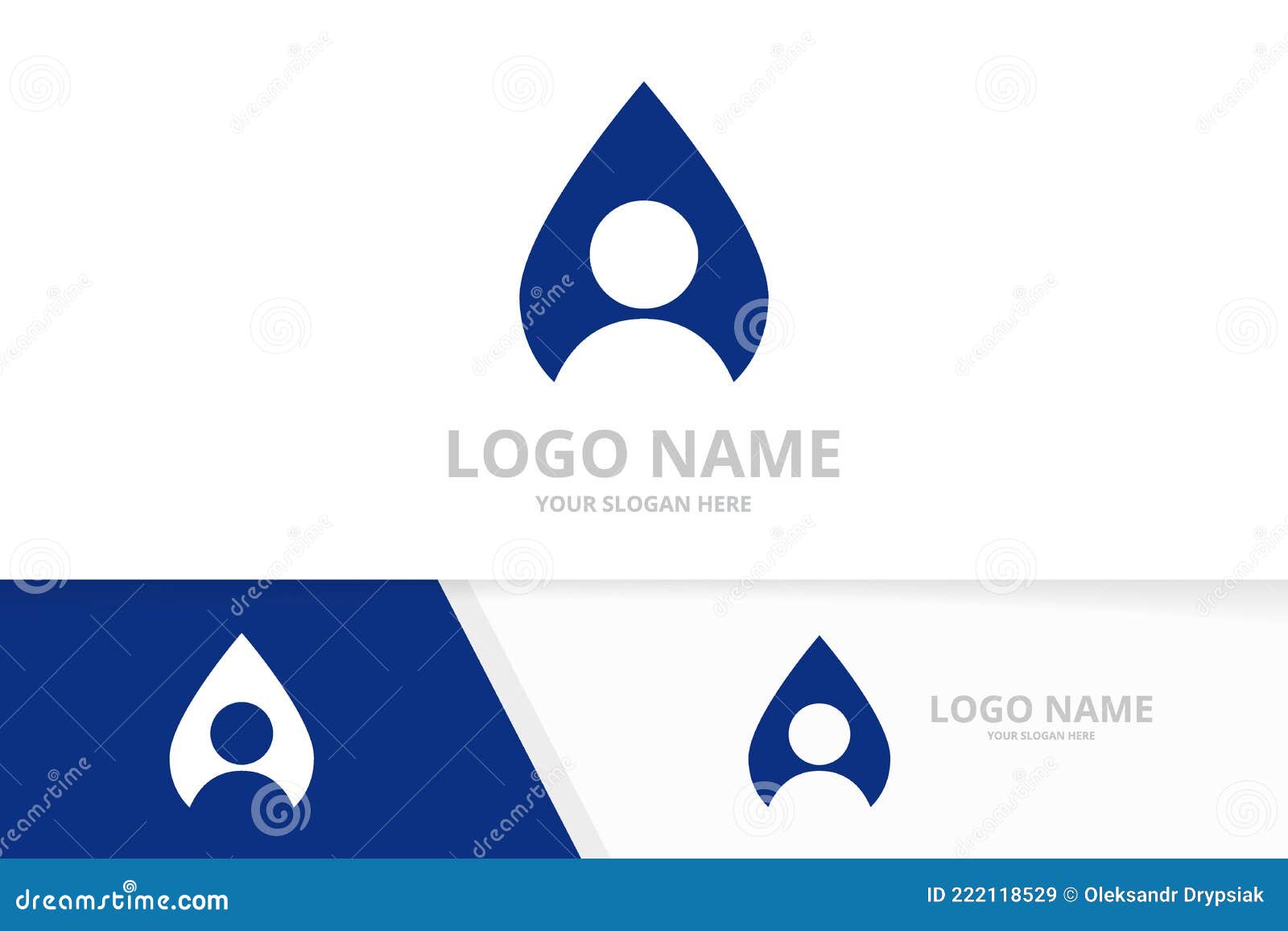 Vector Water Drop and Man Logo Combination. Unique Human Logotype ...