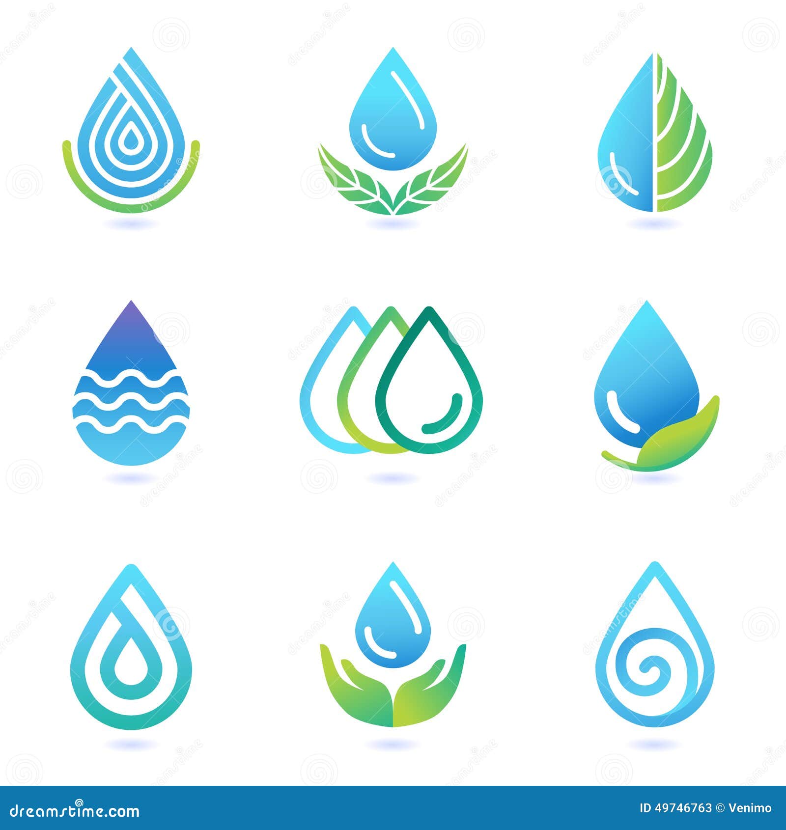 Vector Water and Oil Logo Design Elements Stock Vector - Illustration ...