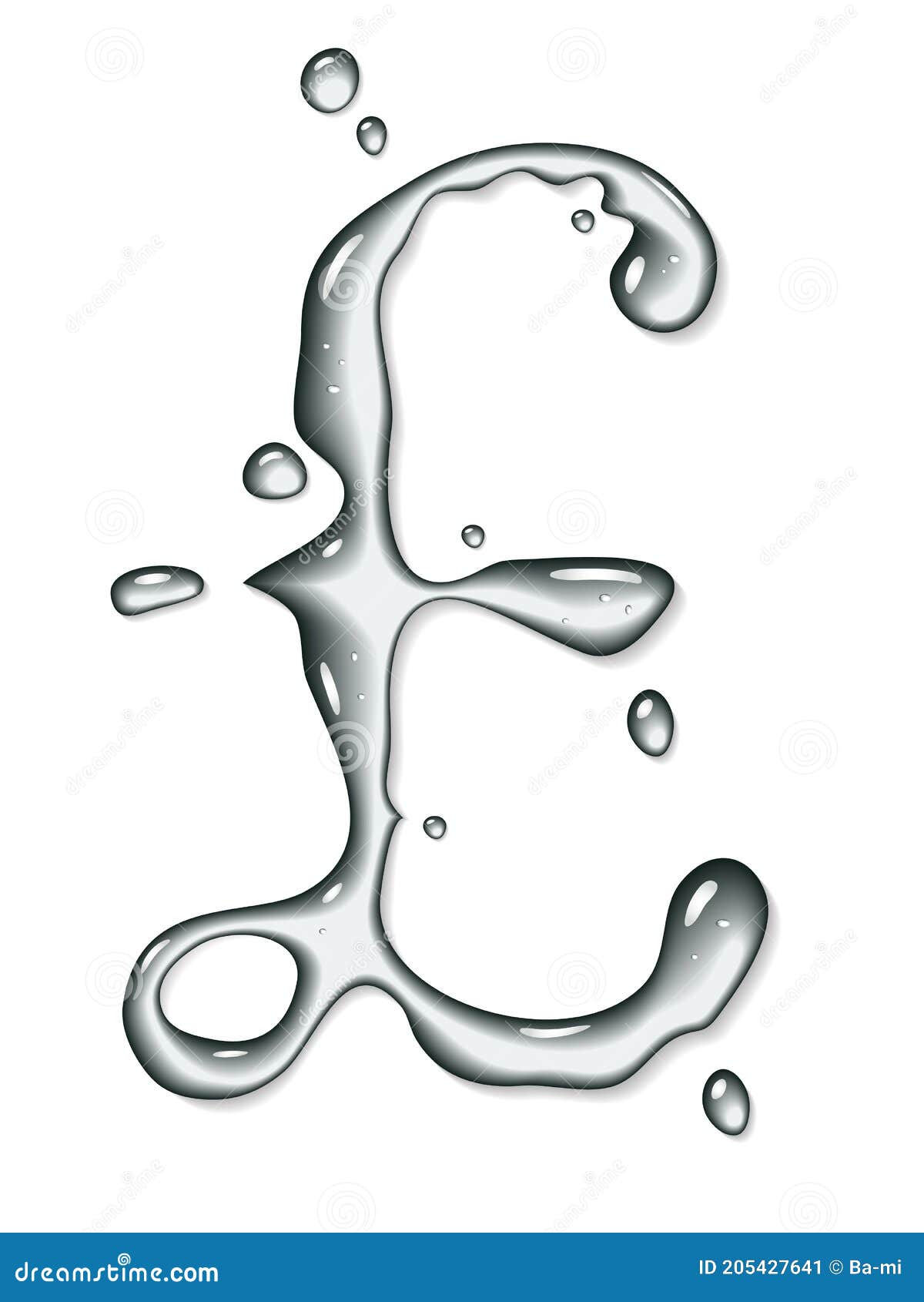 Vector Water Pound Sign - Water Font Stock Vector - Illustration of ...