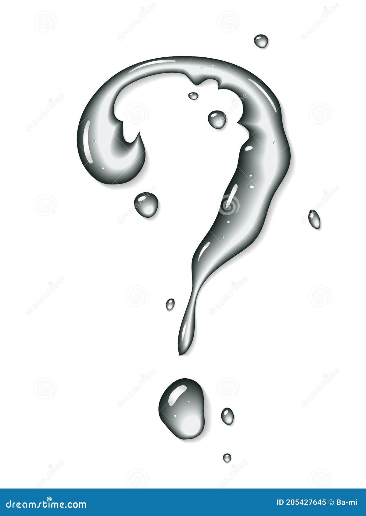 Vector Water Question Mark - Water Font Stock Vector - Illustration of ...