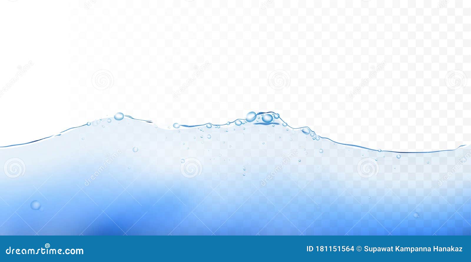 Vector Water Splash and Ripple Bubbles Over Stock Vector - Illustration ...