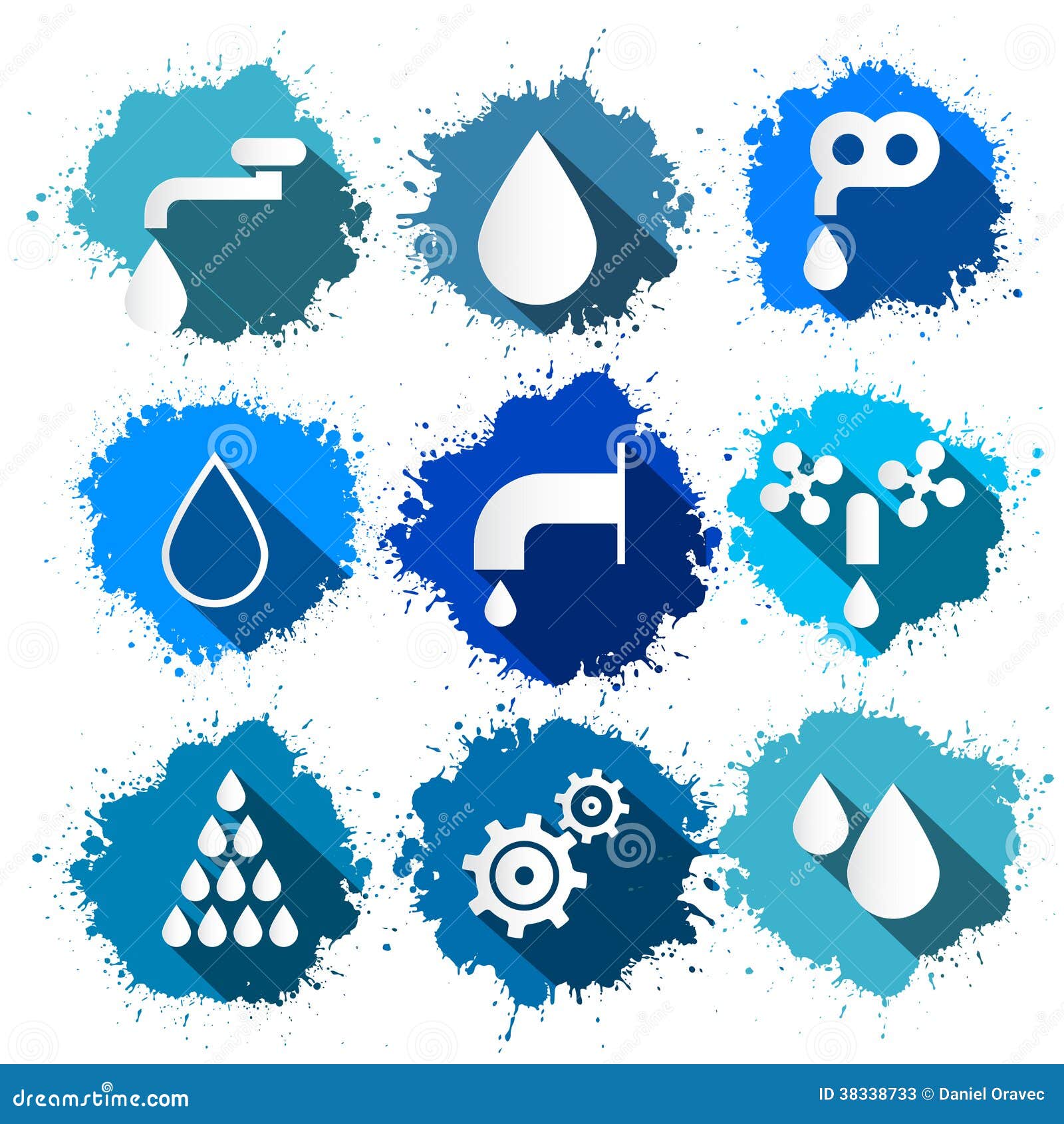 Water Symbols Cartoon Vector | CartoonDealer.com #11746993