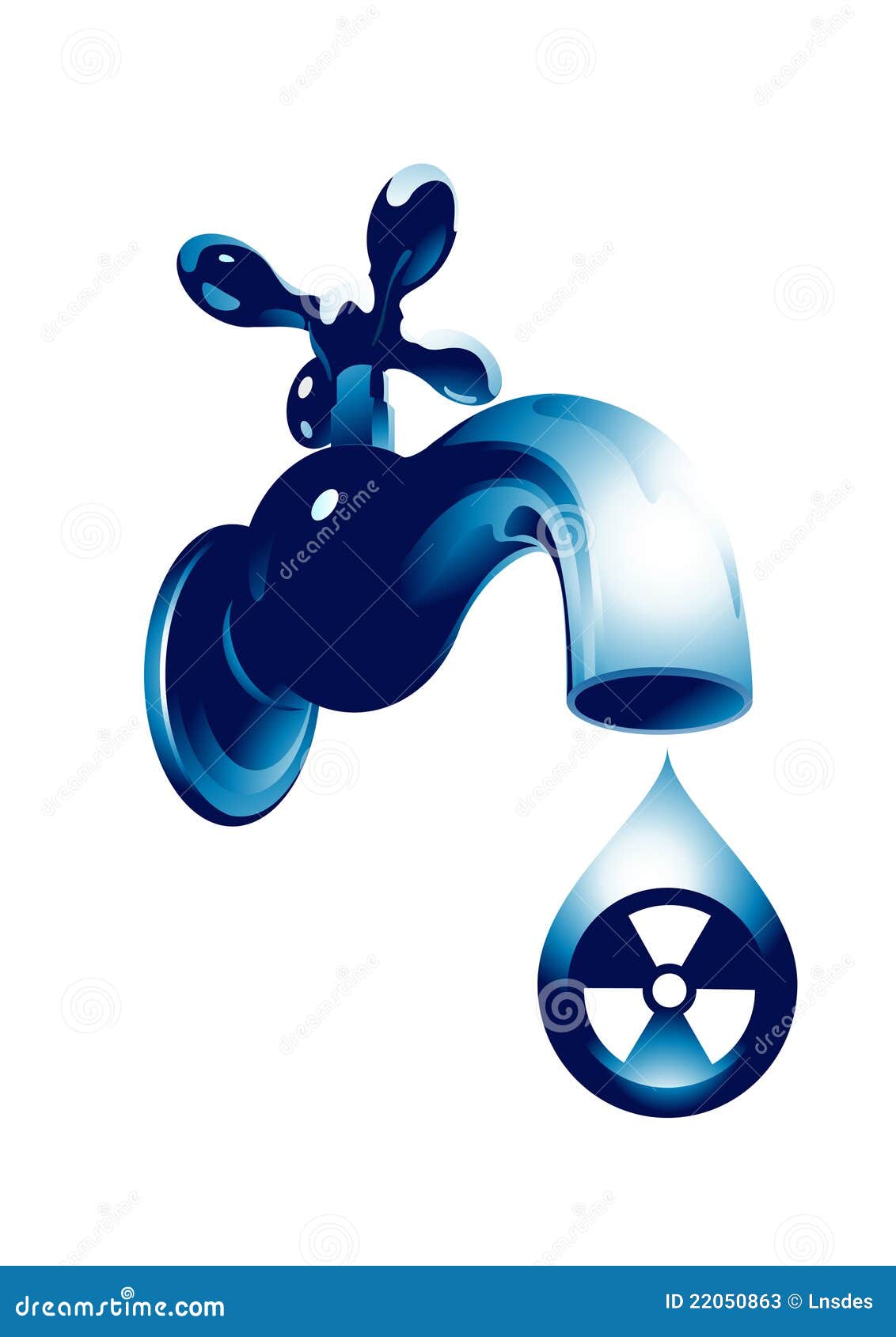 Vector Water Tap stock vector. Illustration of flowing - 22050863