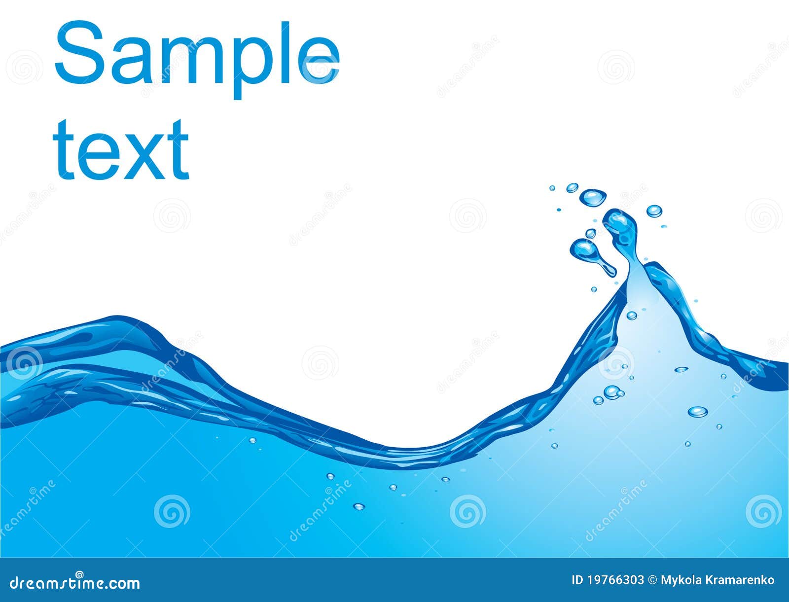 Vector water wave stock vector. Illustration of color - 19766303