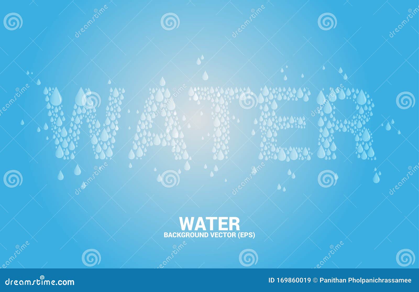 Vector Water Wording from Drop. Stock Vector - Illustration of health ...