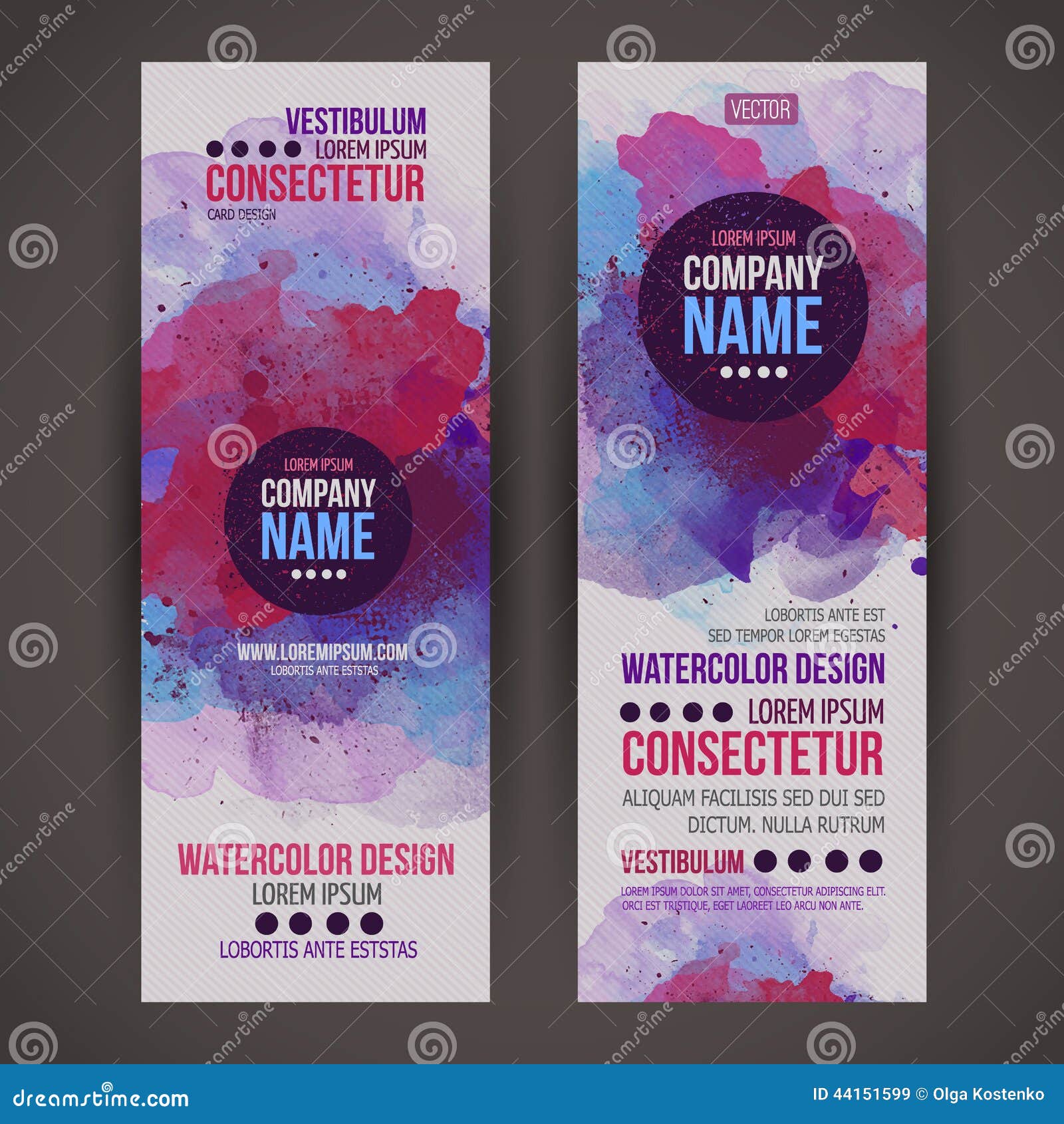 Vector watercolor baners stock vector. Illustration of artistic - 44151599