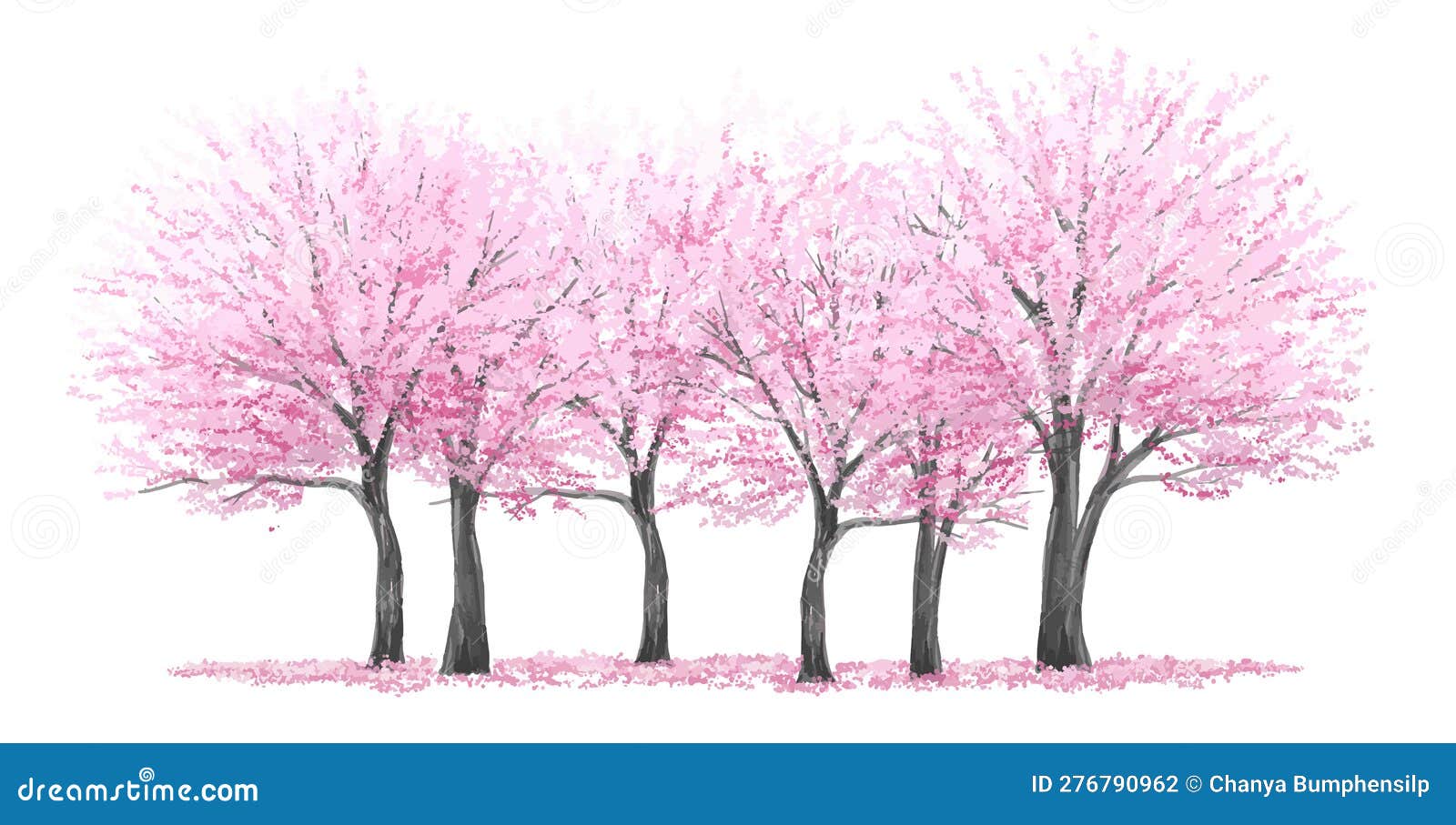 Set of Floral,botanical Garden Elevation View for Park Stock Vector ...