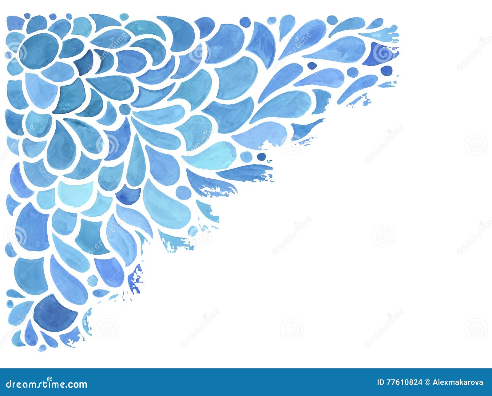 Vector Watercolor Blue Pattern Stock Vector - Illustration of ...