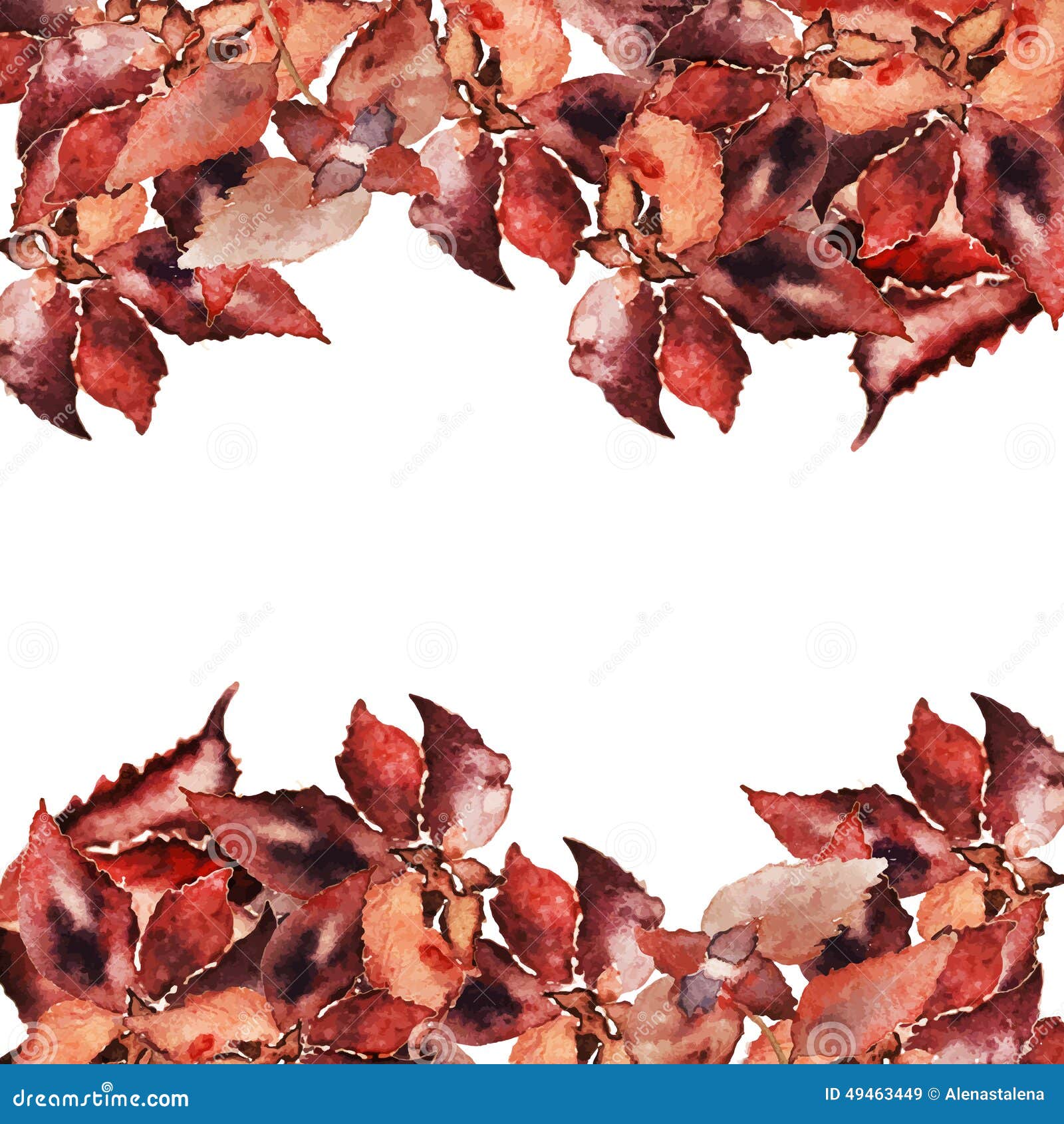 Vector Watercolor Brown Autumn Leaves for Your Stock Vector ...